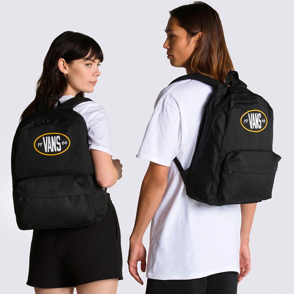 Mochila Vans Old Skool III Backpack Black Old Gold - Ostore Sneakers