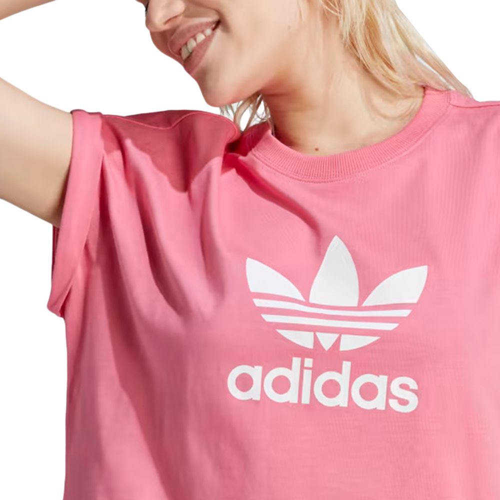 Camiseta Cropped Adidas Classics Trefoil - Ostore Sneakers